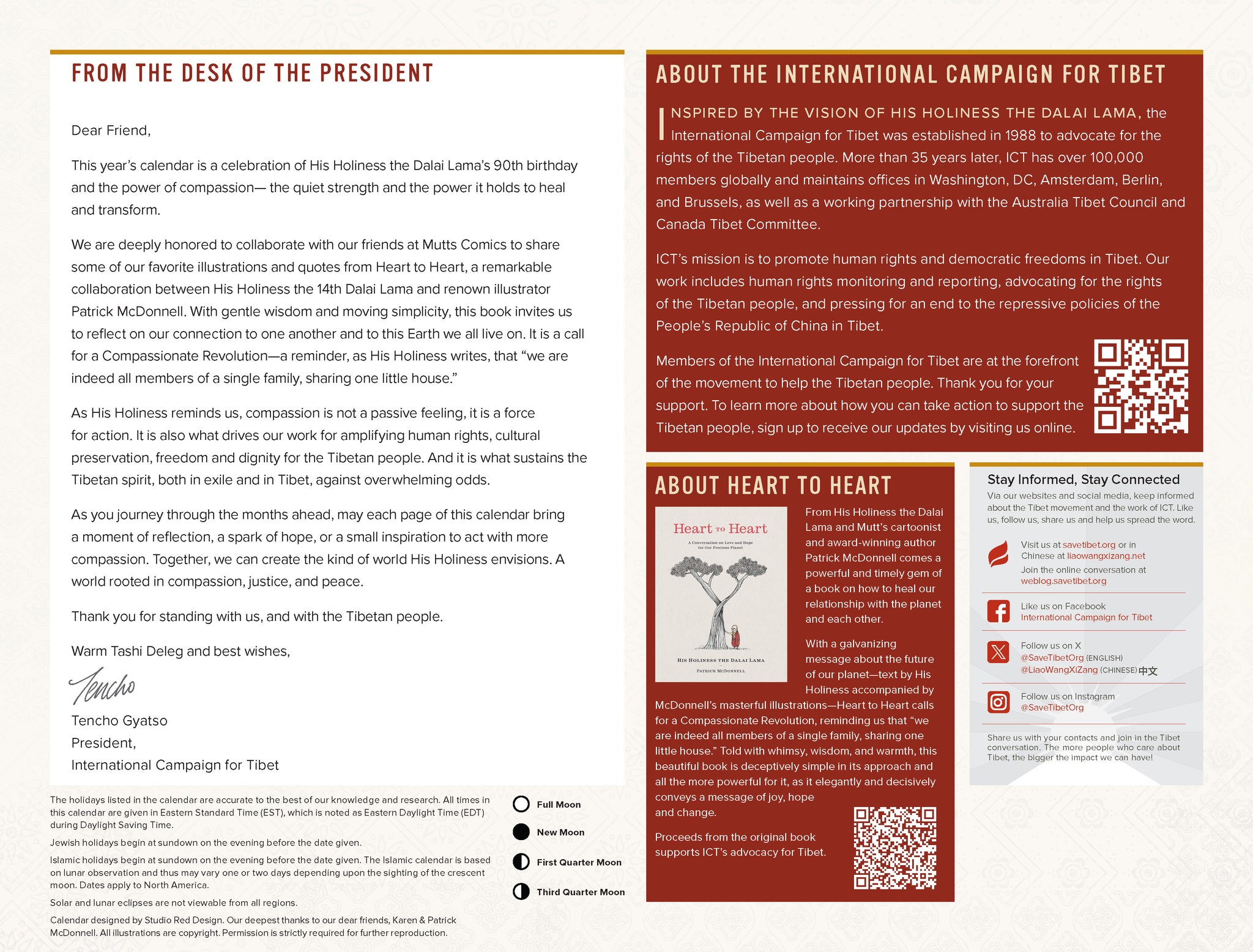 ICT 2026 Calendar: Great Compassion – Save Tibet Store